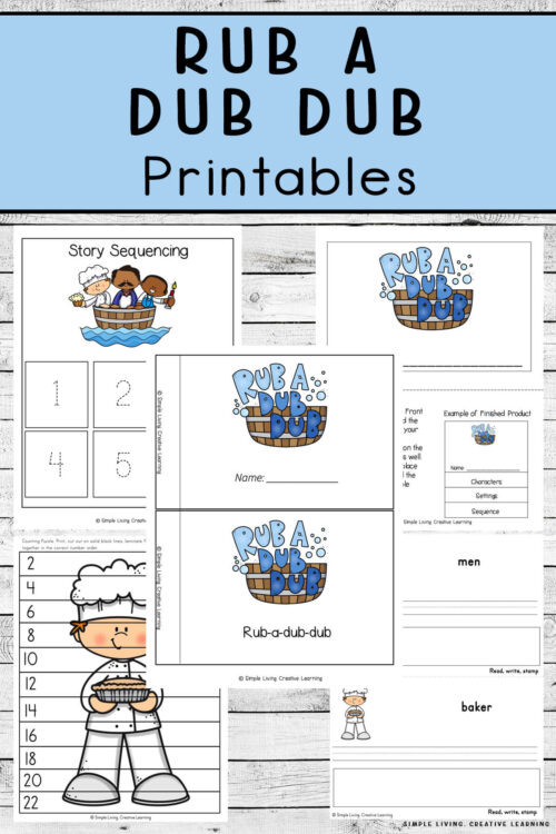 Rub a Dub Dub Printables - Simple Living. Creative Learning