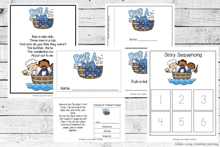 Rub a Dub Dub Printables - Simple Living. Creative Learning
