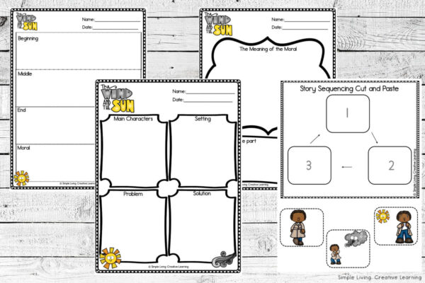 Aesop's Fables: The Wind and the Sun Printables - Simple Living ...