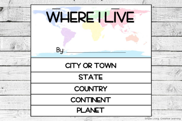 Where I Live Flip Book - Simple Living. Creative Learning