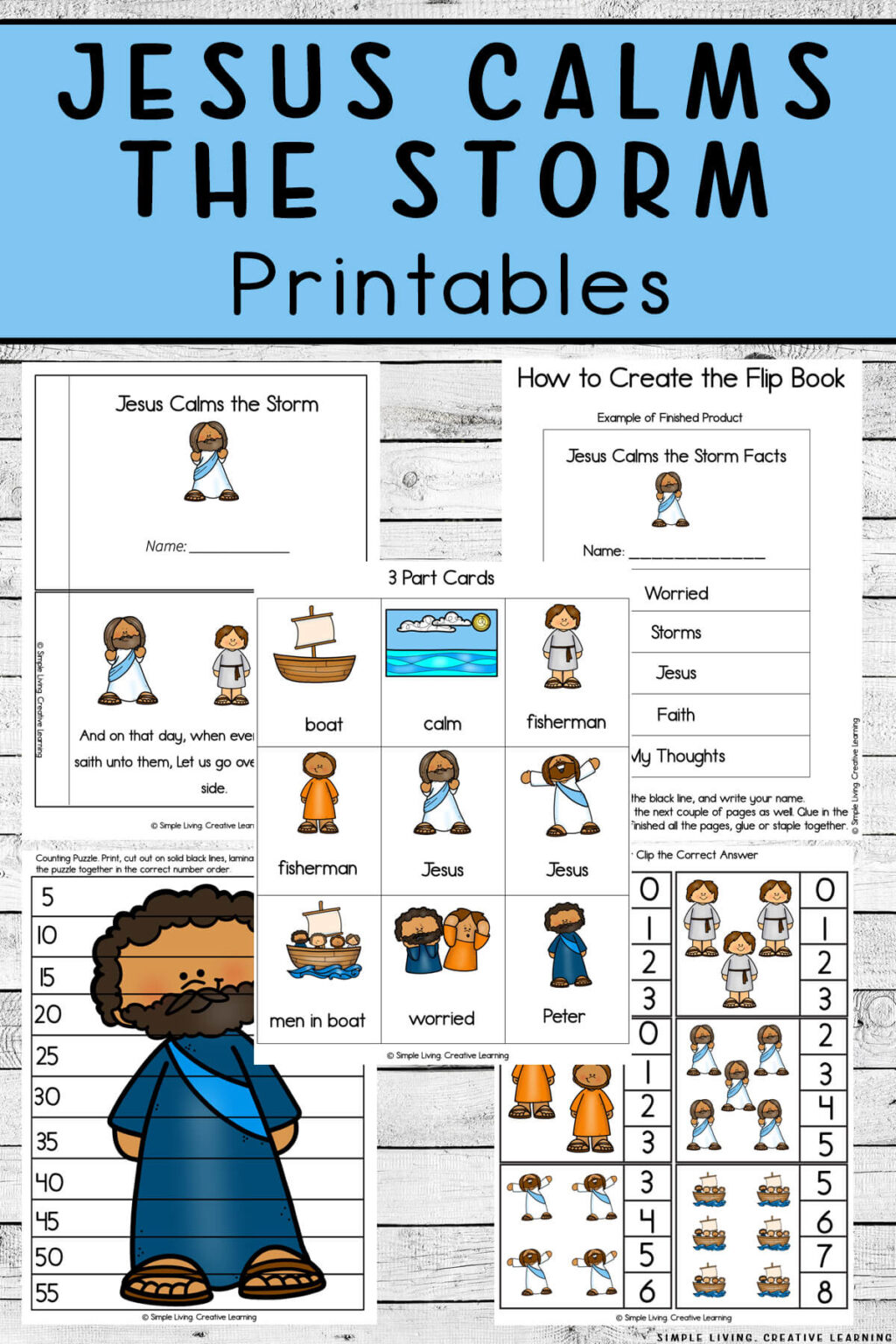 Jesus Calms the Storm Printables - Simple Living. Creative Learning
