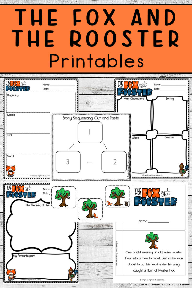 Aesop's Fables: The Fox and the Rooster Printables - Simple Living ...