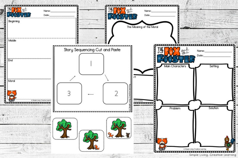 Aesop's Fables: The Fox and the Rooster Printables - Simple Living ...