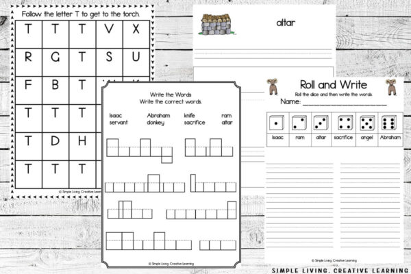 Sacrifice of Isaac Printables - Simple Living. Creative Learning