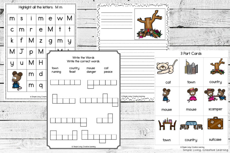 Aesop's Fables: Town Mouse and Country Mouse Printables - Simple Living ...