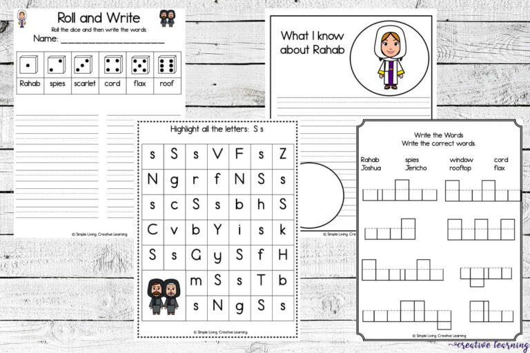Rahab and the Spies Printables - Simple Living. Creative Learning