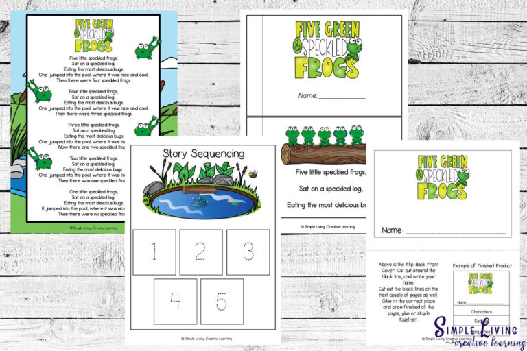 Five Speckled Frogs Printables - Simple Living. Creative Learning