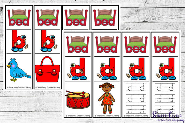 b and d Reversal Bookmarks - Simple Living. Creative Learning