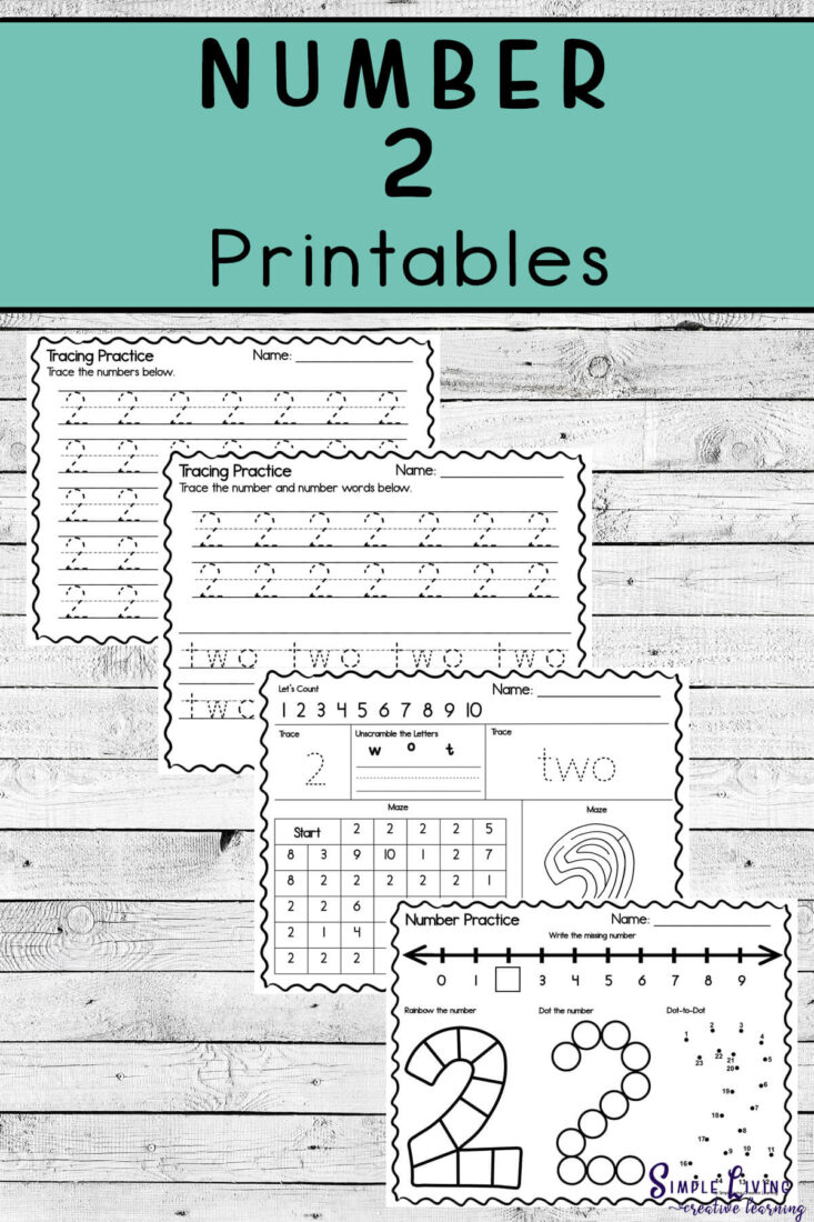 Number 2 Printables - Simple Living. Creative Learning