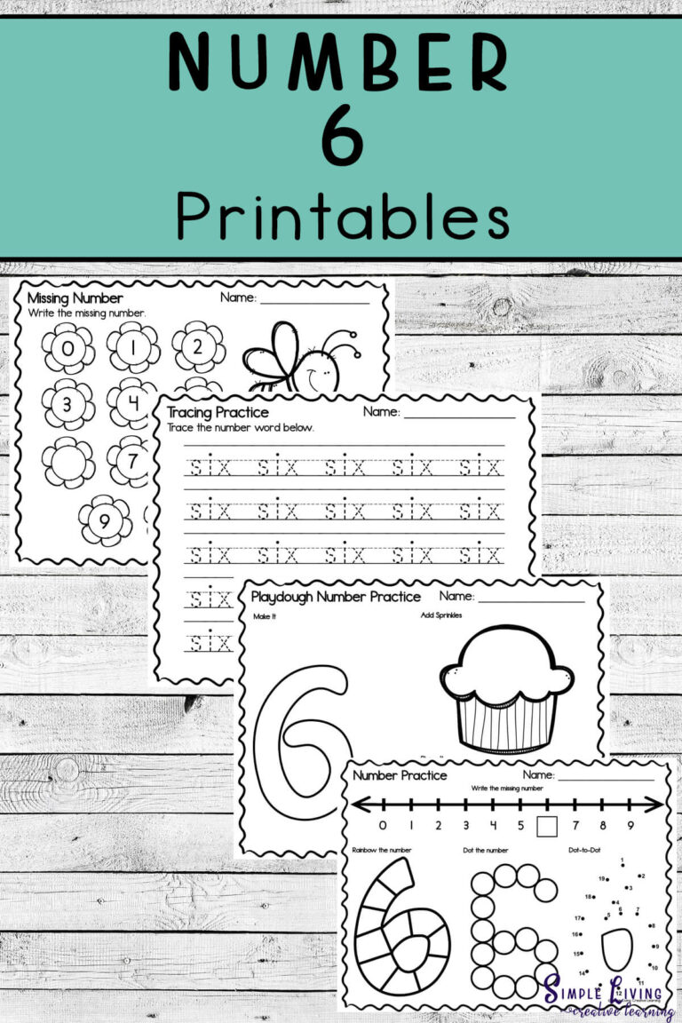 Number 6 Printables - Simple Living. Creative Learning