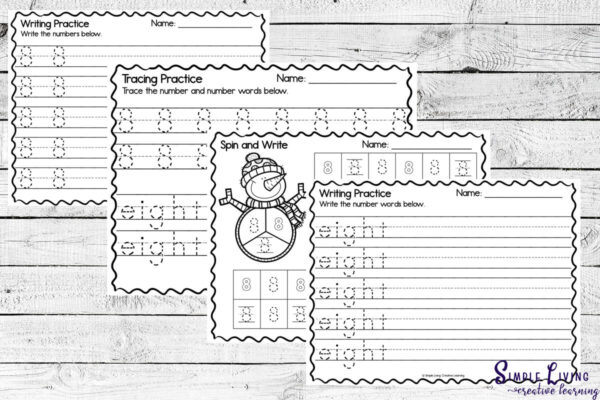 Number 8 Printables - Simple Living. Creative Learning