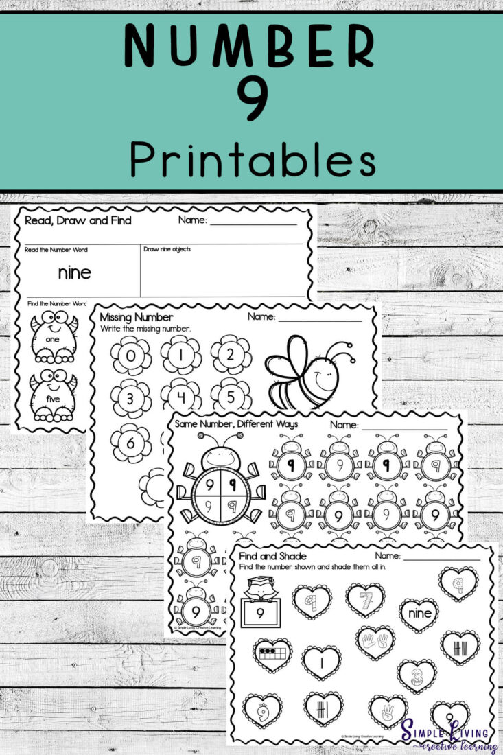 Number 9 Printables - Simple Living. Creative Learning