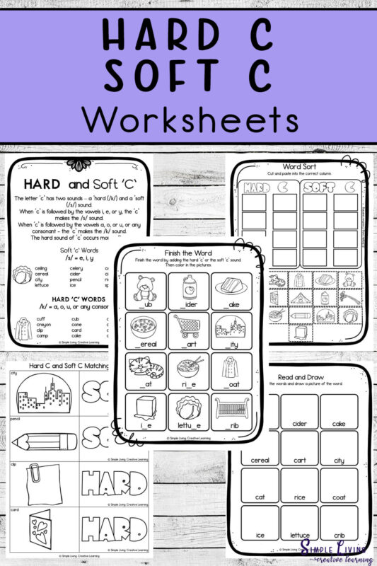 Hard C and Soft C Worksheets - Simple Living. Creative Learning