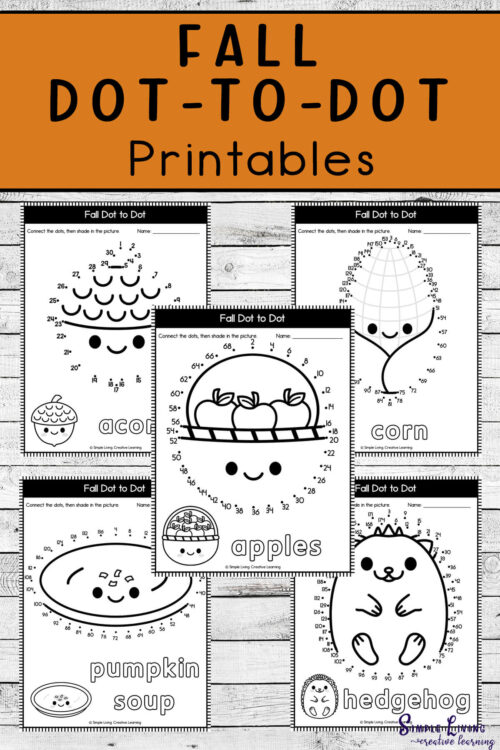 Fall Dot-to-Dot Printables - Simple Living. Creative Learning