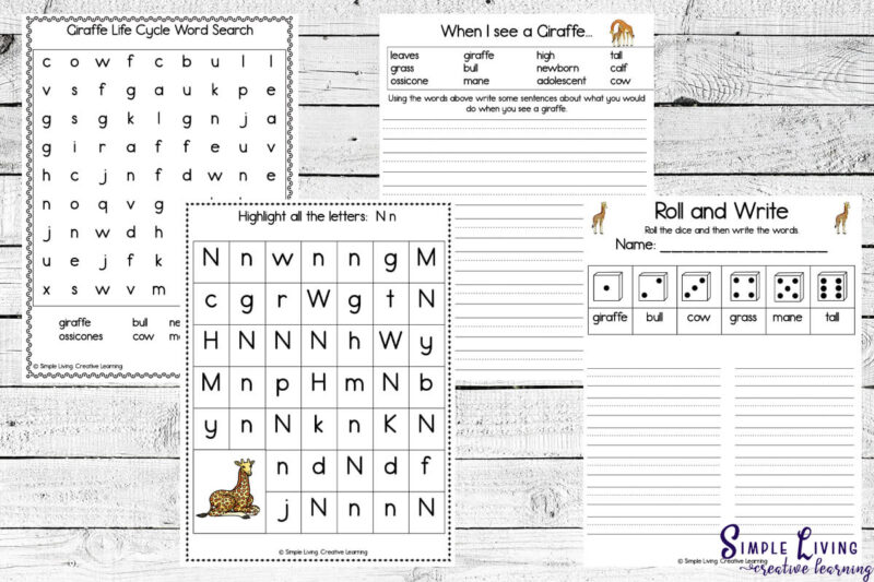 Giraffe Life Cycle Printables - Simple Living. Creative Learning