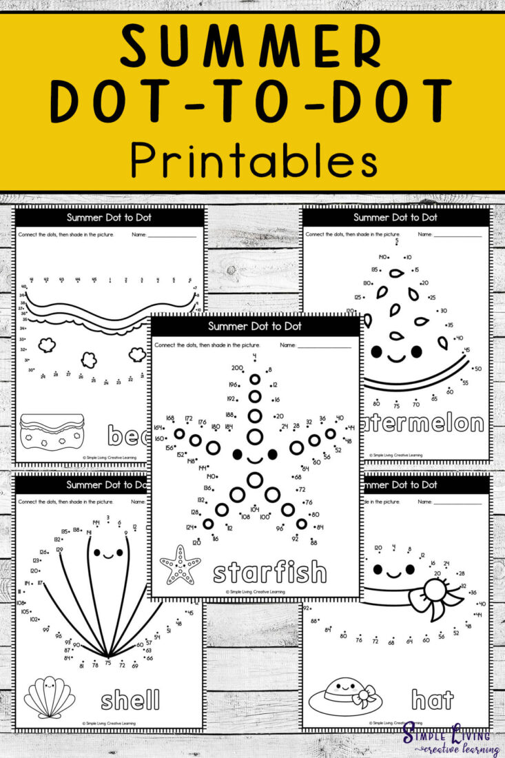 Summer Dot-to-Dot Printables - Simple Living. Creative Learning