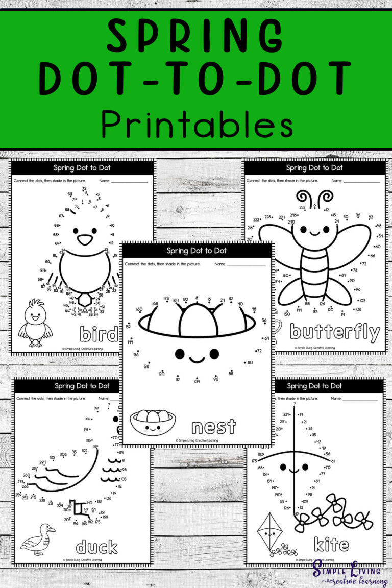 Spring Dot-to-Dot Printables - Simple Living. Creative Learning