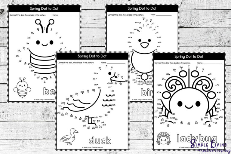 Spring Dot-to-Dot Printables - Simple Living. Creative Learning