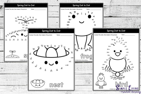 Spring Dot-to-Dot Printables - Simple Living. Creative Learning