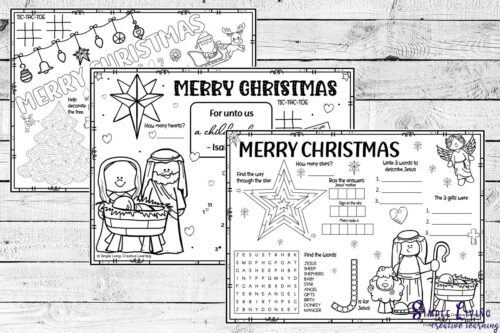 Christmas Activity Mats - Simple Living. Creative Learning