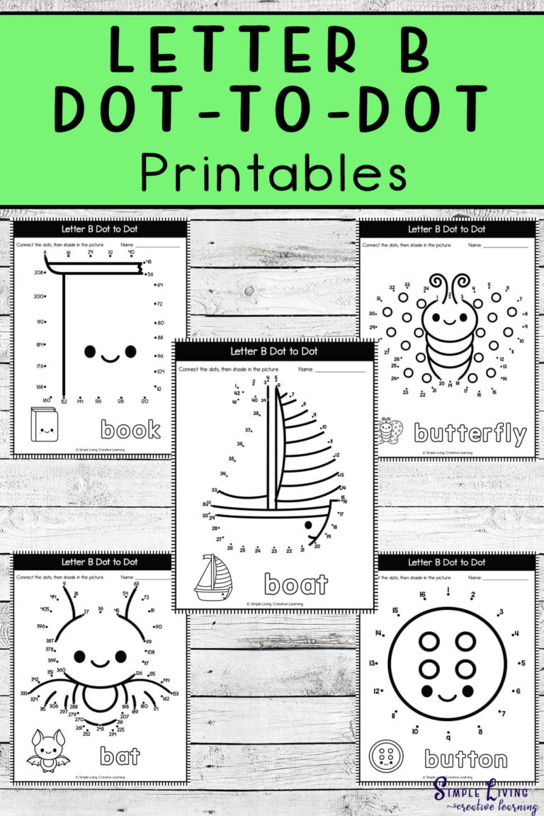 Letter B Dot-to-Dot Printables - Simple Living. Creative Learning