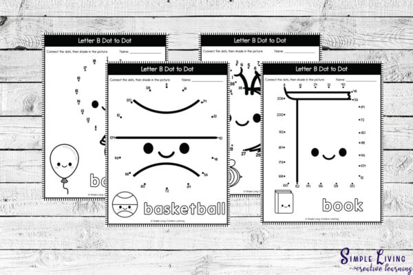 Letter B Dot-to-Dot Printables - Simple Living. Creative Learning