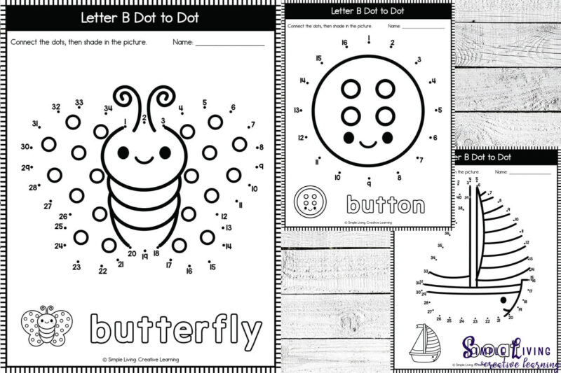 Letter B Dot-to-Dot Printables - Simple Living. Creative Learning