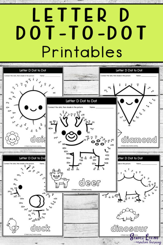 Letter D Dot-to-Dot Printables - Simple Living. Creative Learning