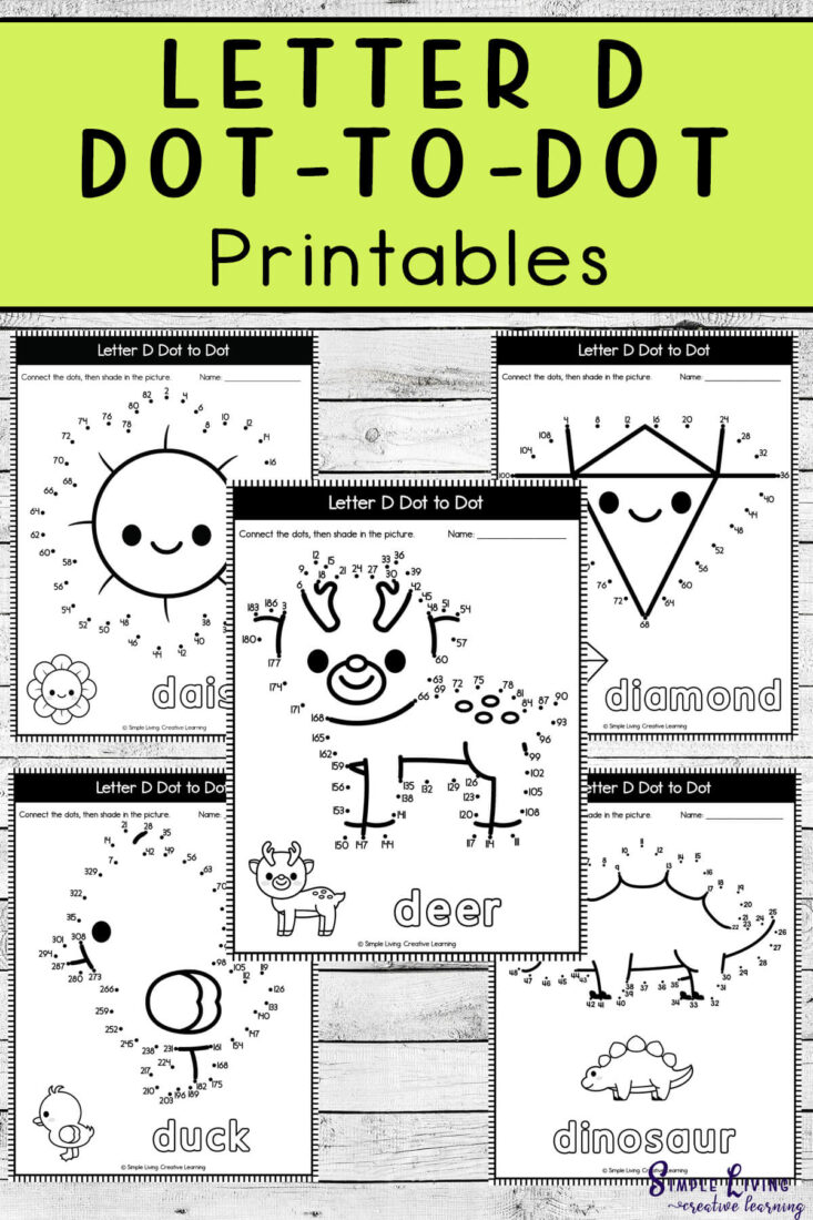 Letter D Dot-to-Dot Printables - Simple Living. Creative Learning