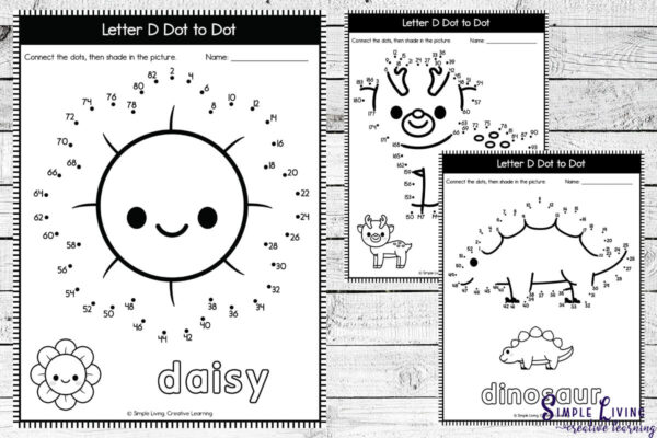 Letter D Dot-to-Dot Printables - Simple Living. Creative Learning