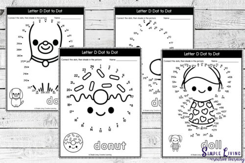 Letter D Dot-to-Dot Printables - Simple Living. Creative Learning