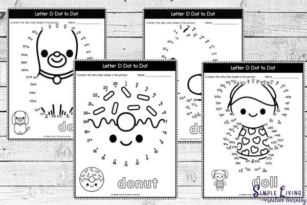 Letter D Dot-to-Dot Printables - Simple Living. Creative Learning