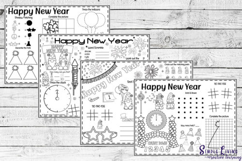 New Years Activity Mats - Simple Living. Creative Learning