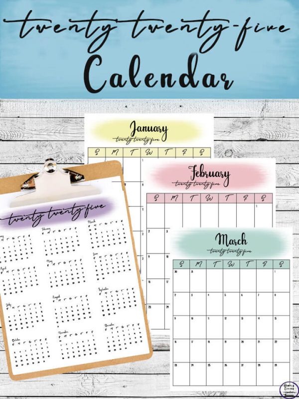 Printable Yearly Calendars - Simple Living. Creative Learning