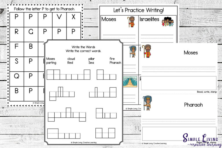Crossing the Red Sea Printables - Simple Living. Creative Learning