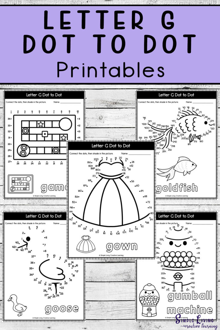 Letter G Dot-to-Dot Printables - Simple Living. Creative Learning