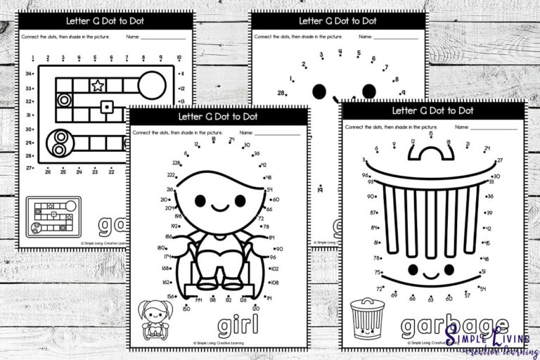 Letter G Dot-to-Dot Printables - Simple Living. Creative Learning