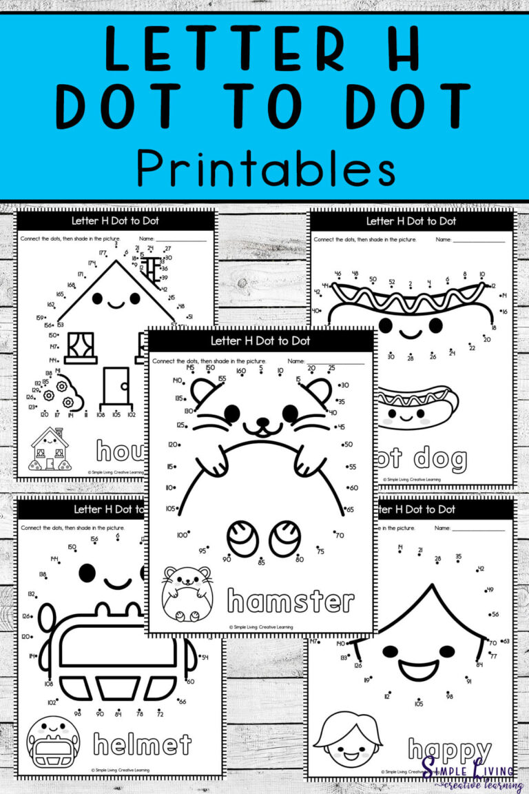 Letter H Dot-to-Dot Printables - Simple Living. Creative Learning