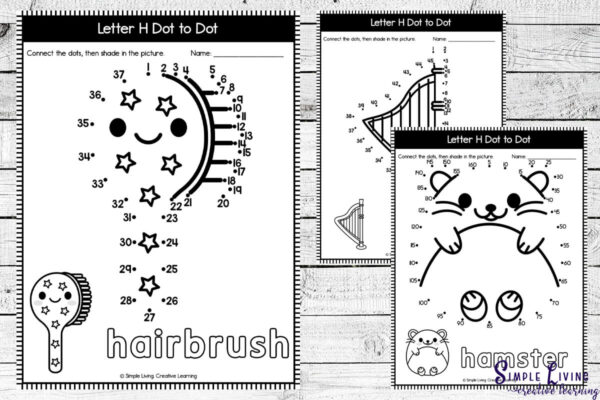 Letter H Dot-to-Dot Printables - Simple Living. Creative Learning