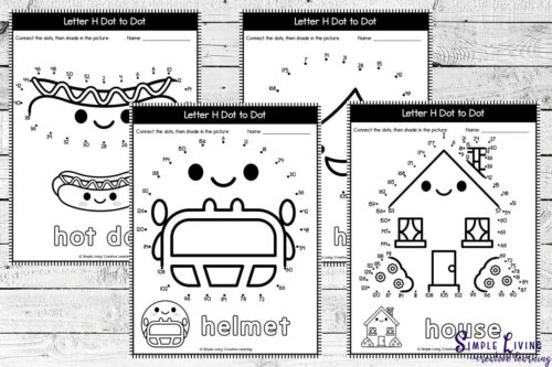 Letter H Dot-to-Dot Printables - Simple Living. Creative Learning