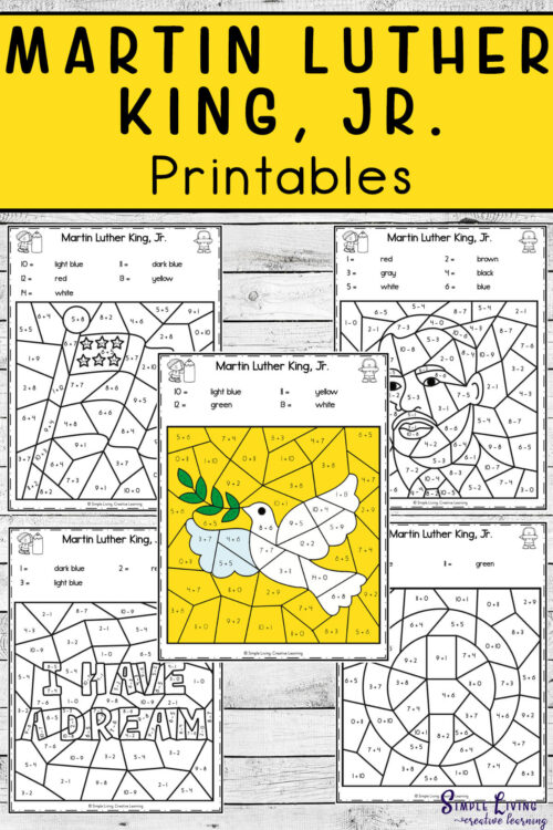 Martin Luther King, Jr. Colour By Code Printables - Simple Living ...