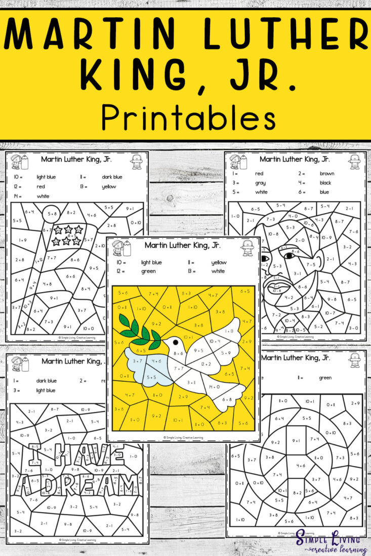 Martin Luther King, Jr. Colour By Code Printables - Simple Living ...