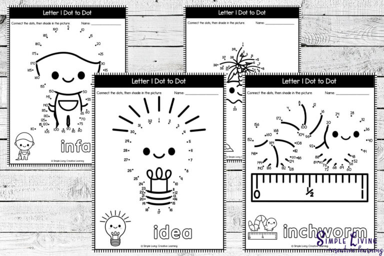 Letter I Dot-to-Dot Printables - Simple Living. Creative Learning