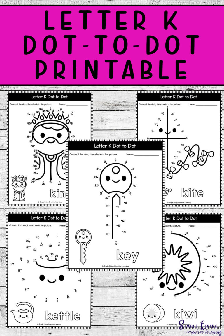 Letter K Dot-to-Dot Printables - Simple Living. Creative Learning