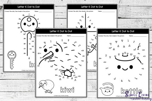 Letter K Dot-to-Dot Printables - Simple Living. Creative Learning