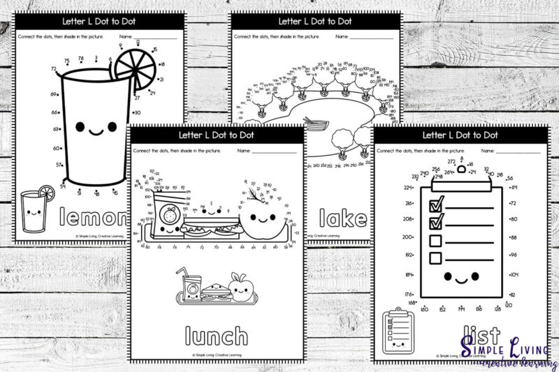 Letter L Dot-to-Dot Printables - Simple Living. Creative Learning
