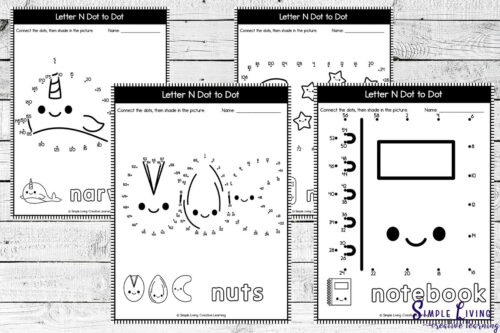 Letter N Dot-to-Dot Printables - Simple Living. Creative Learning