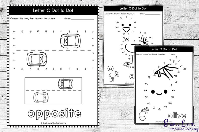Letter O Dot-to-Dot Printables - Simple Living. Creative Learning