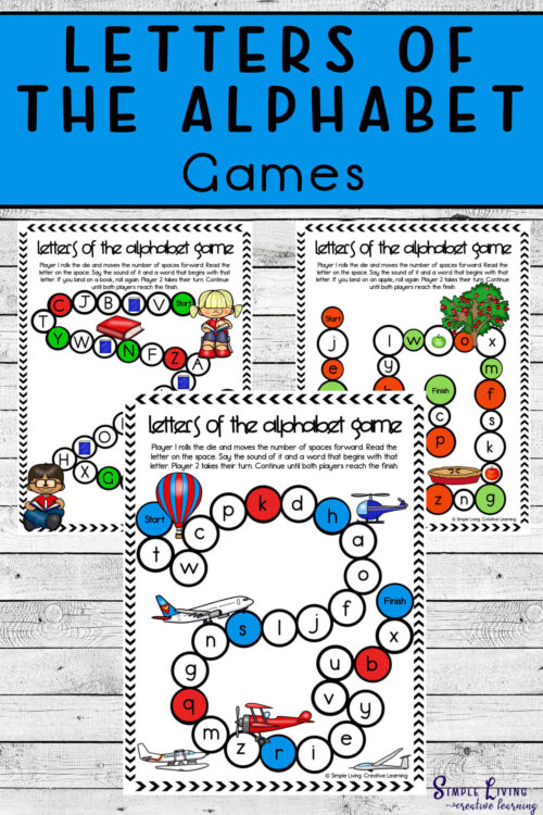 Printable Letters of the Alphabet Games - Simple Living. Creative Learning