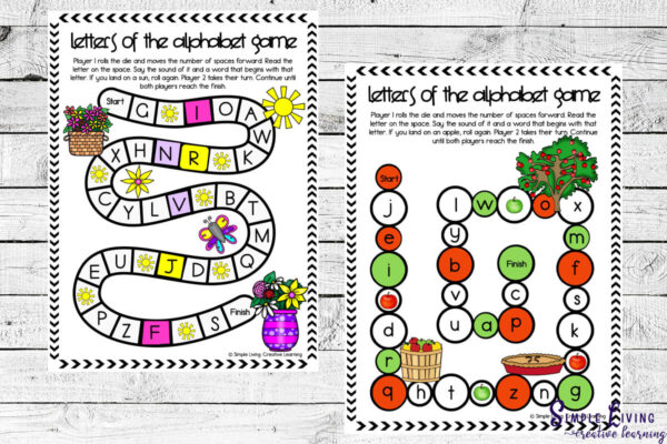 Printable Letters of the Alphabet Games - Simple Living. Creative Learning